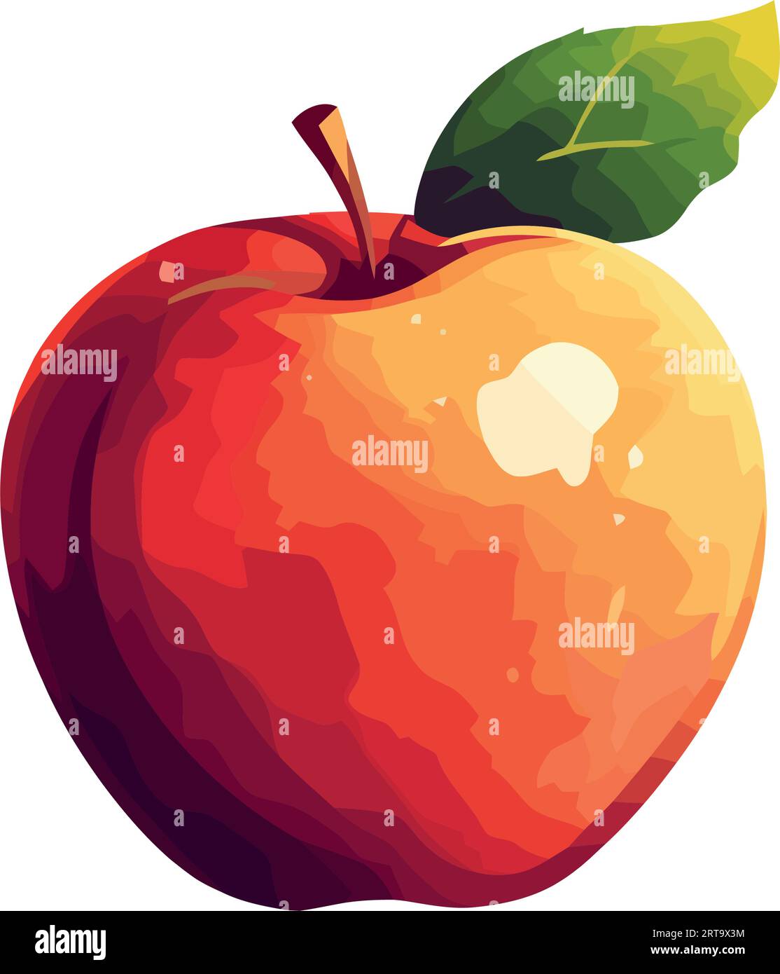 Juicy ripe apple, symbol of healthy eating Stock Vector Image & Art - Alamy