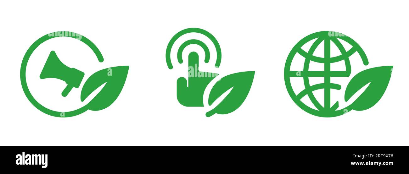 Eco sustainable campaign internet digital marketing of ecology issues ...