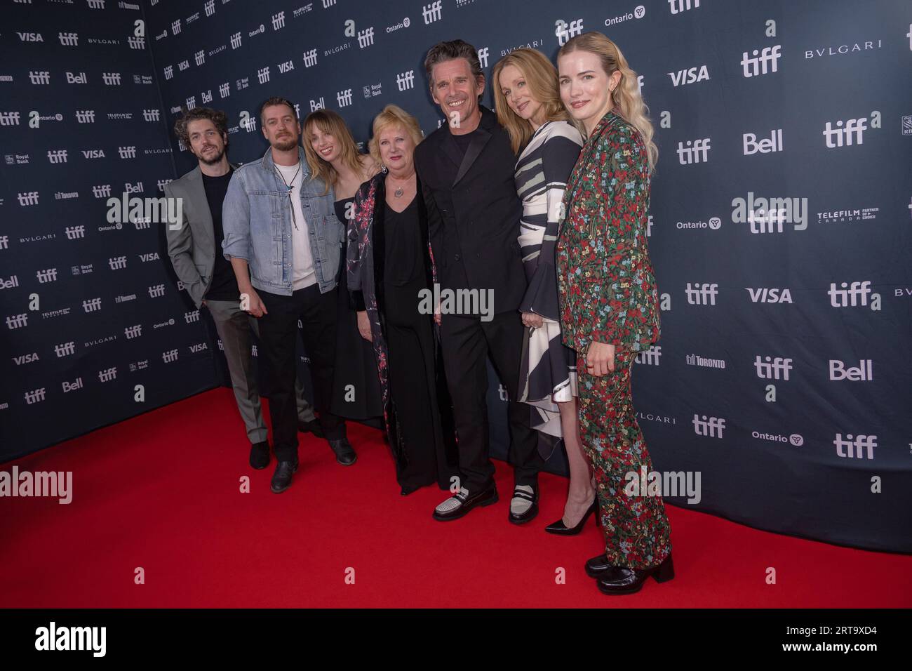 From left to right, Philip Ettinger, Rafael Casal, Maya Hawke ...
