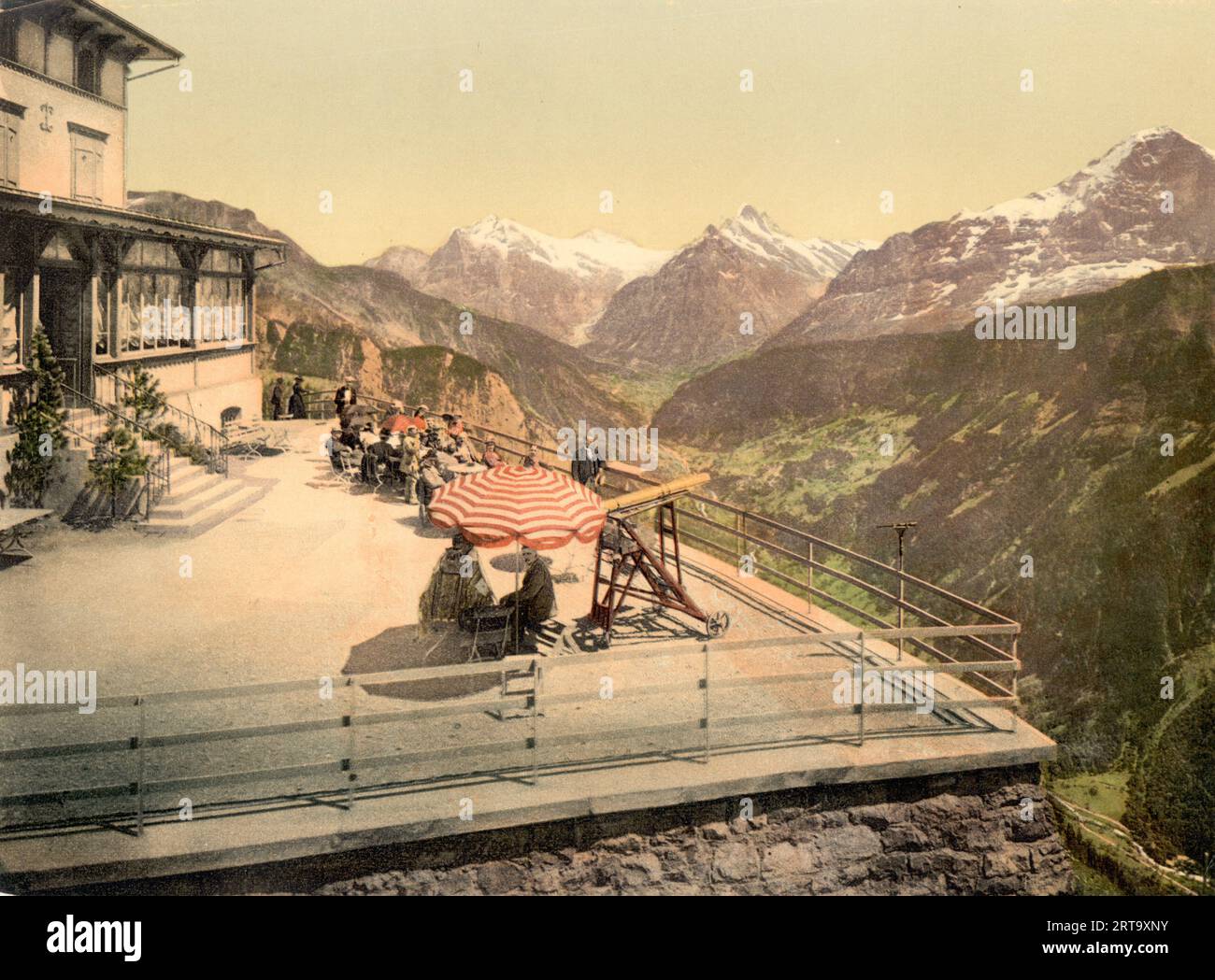 A view of the Wetterhorn from Schynige Platte, Bernese Oberland, Bern ...