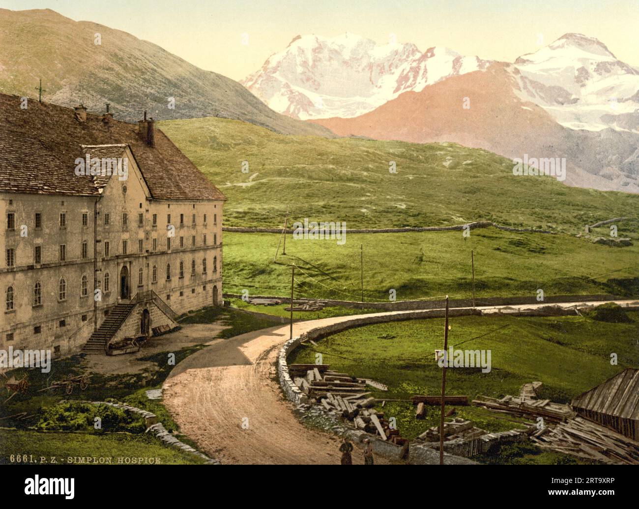 The Hospice, Simplon Pass, Valais, Switzerland 1890 Stock Photo - Alamy