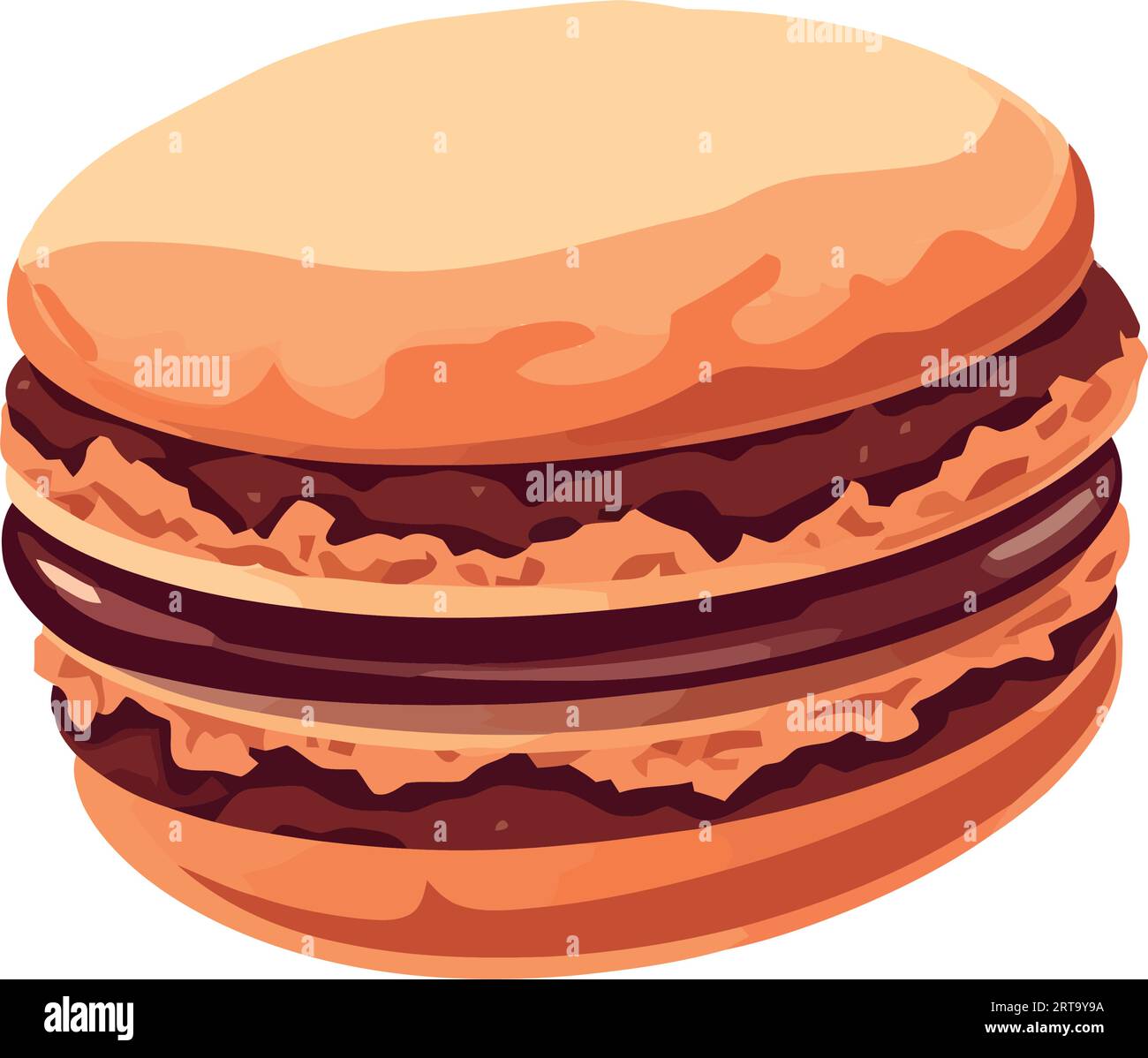 Gourmet macaroon illustration, sweet food chocolate Stock Vector Image & Art - Alamy