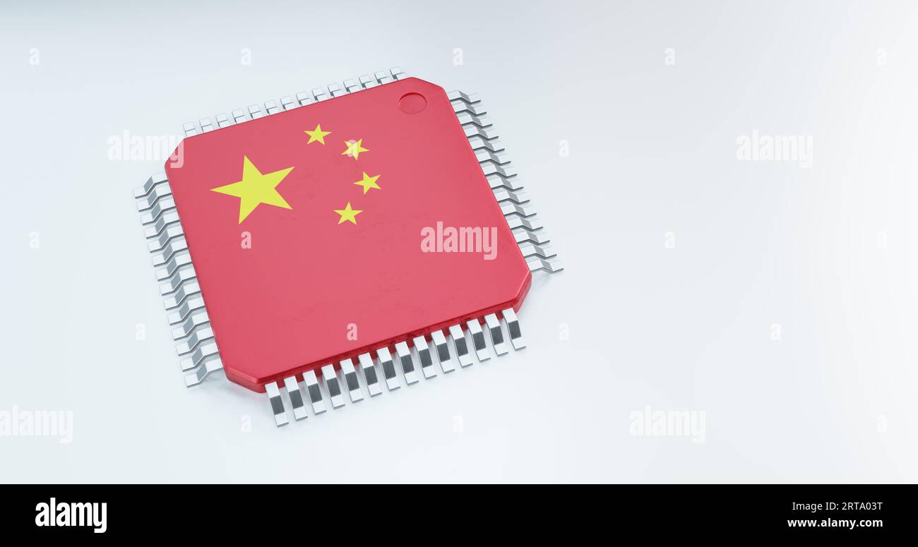 3d render of microchip or semiconductor chip in countries flag, for ...