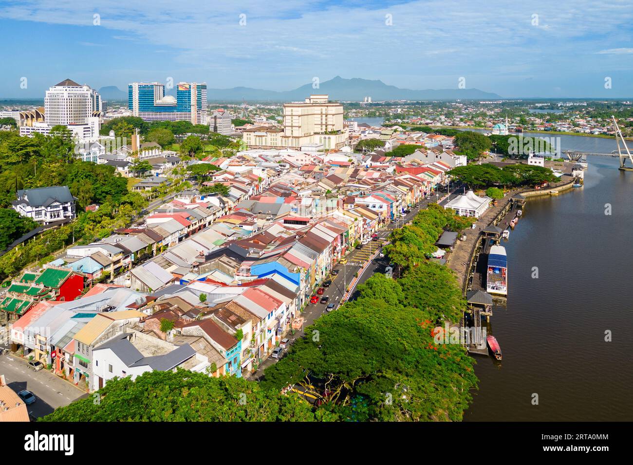 Aerial view of Kuching city, capital of Sarawak in Borneo, Malaysia Stock Photo - Alamy