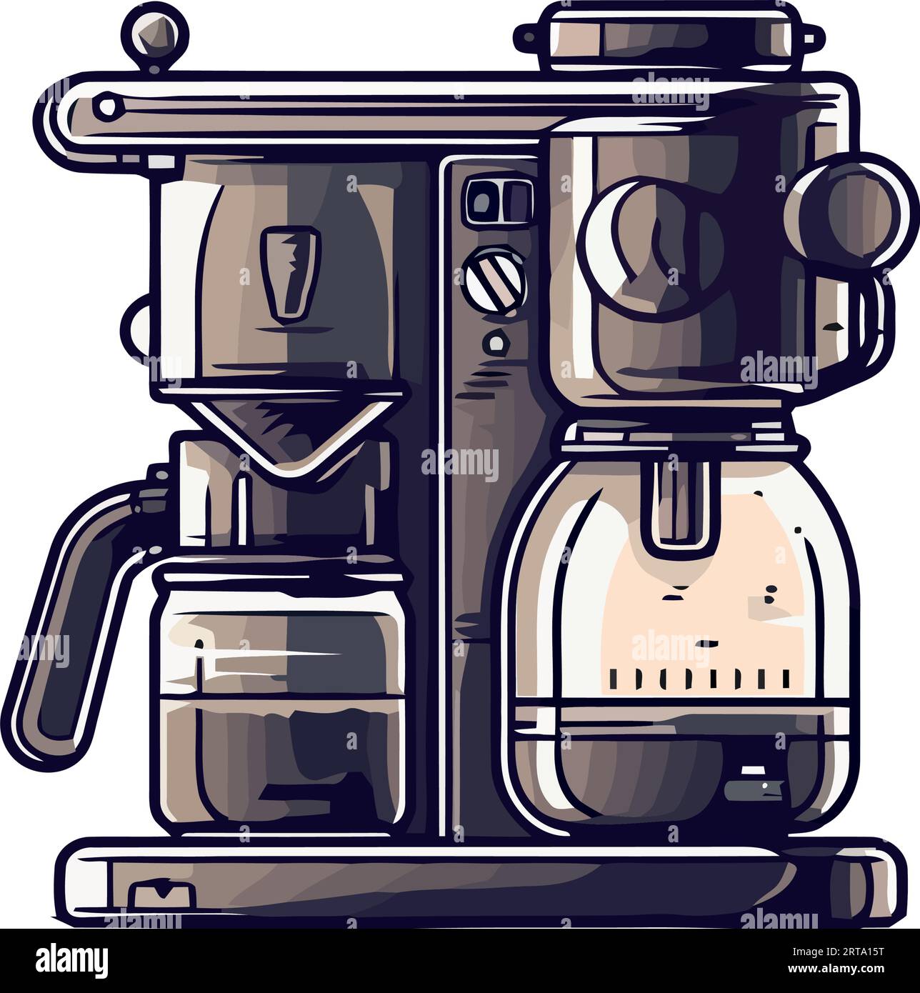 Modern coffee maker design symbolizes freshness Stock Vector Image ...