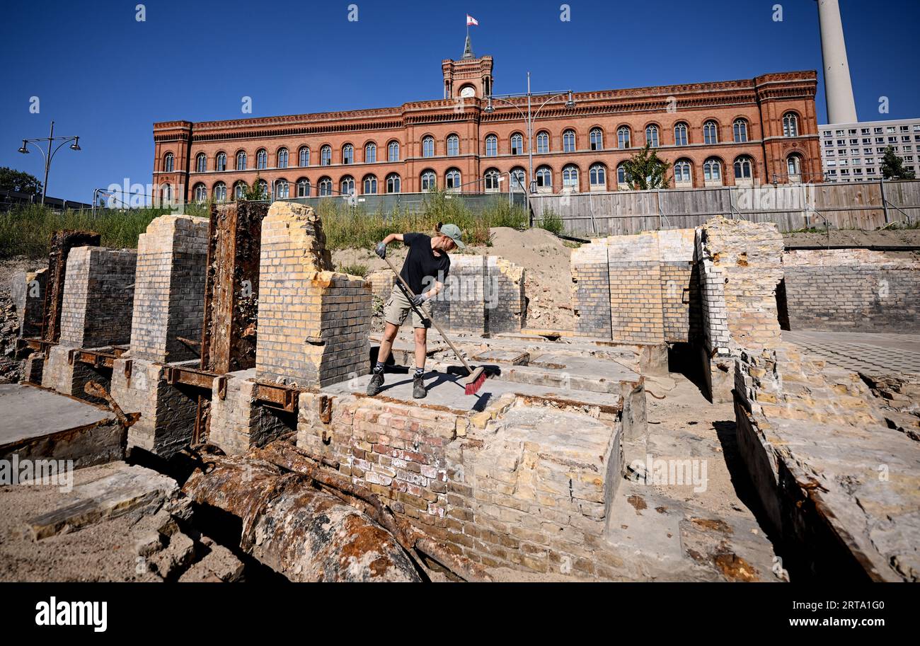 Berlin, Germany. 04th Sep, 2023. Archaeologist Anna Schimmitat during ...