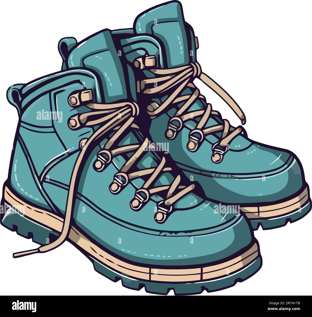 Pair of sport shoes with undone shoelaces Stock Vector Image & Art - Alamy