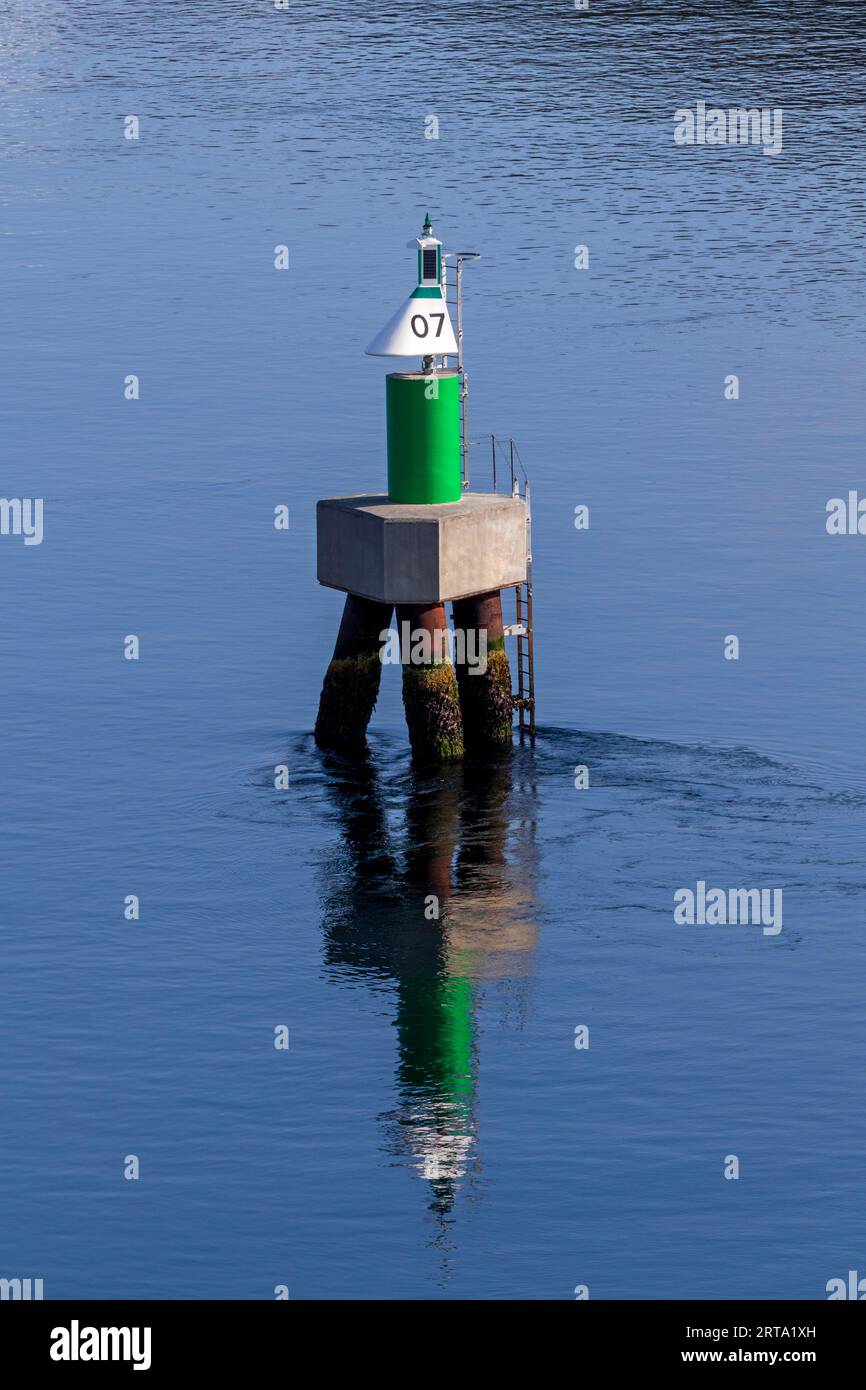Channel marker, Kvaloya Island, Tromso, Norway Stock Photo - Alamy