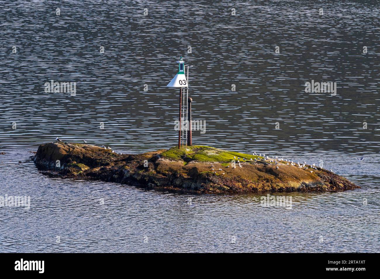 Channel marker, Hakjerring Island, Tromso, Norway Stock Photo - Alamy
