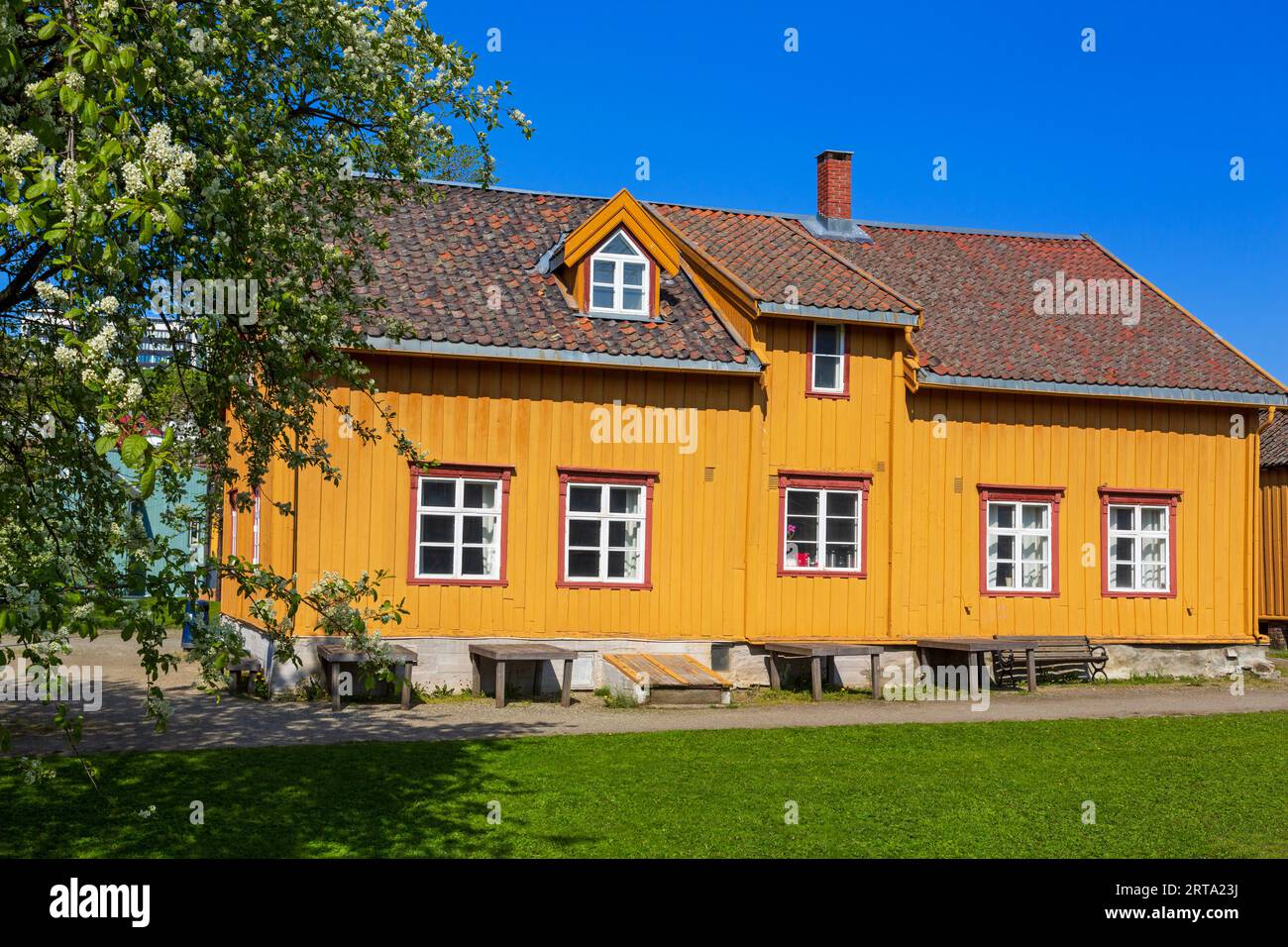 Skansen historic house, Tromso, Tromsoya Island, Troms og Finnmark ...