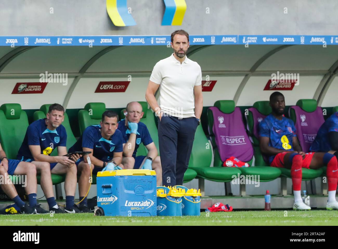 Wroclaw, Poland. 09th Sep, 2023. Coach Garth Southgate of England seen ...