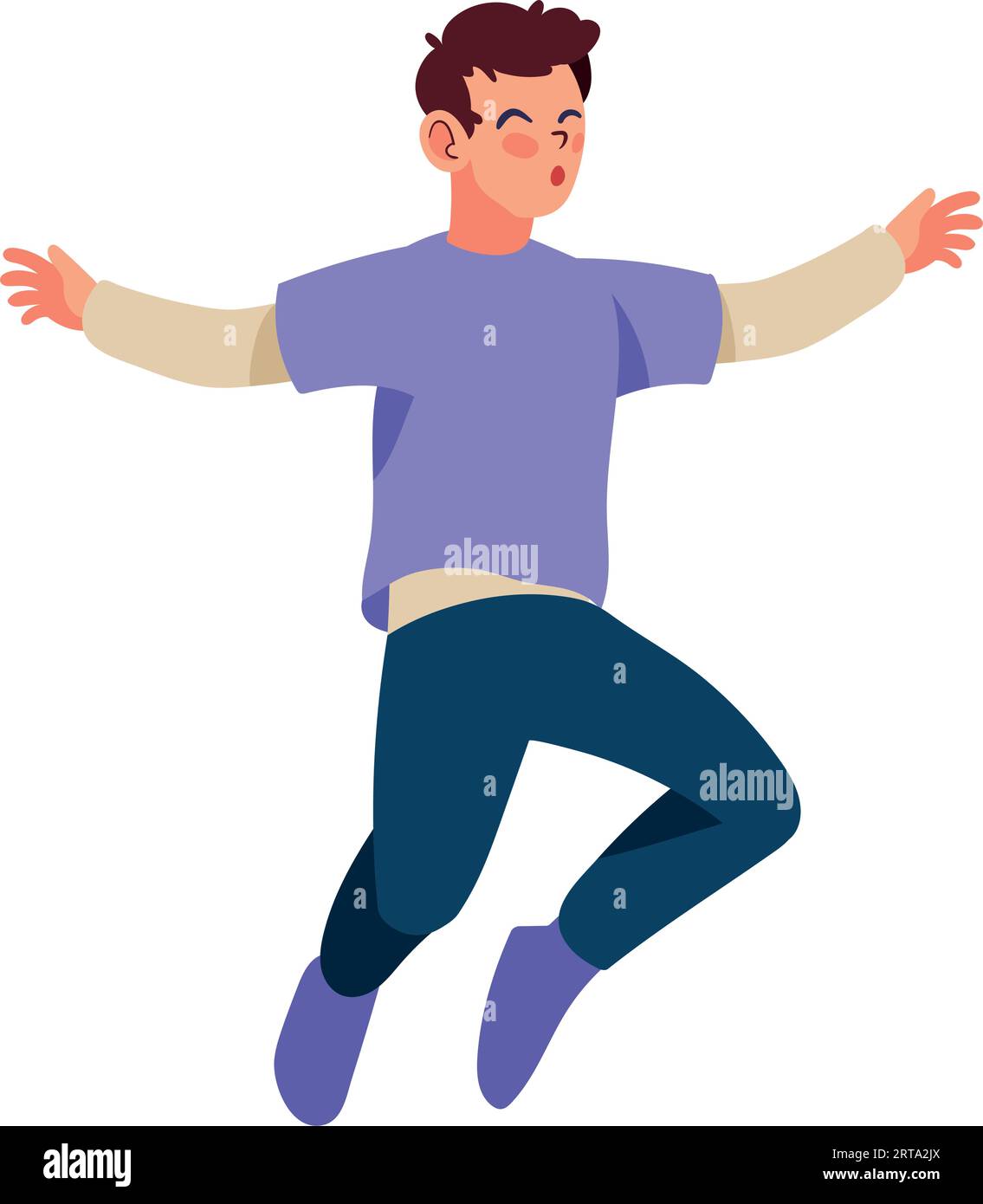 man jumping illustration Stock Vector Image & Art - Alamy