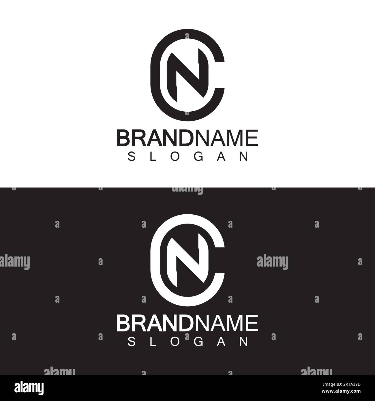 Alphabet Letters CN or NC business logo design Stock Vector Image & Art ...