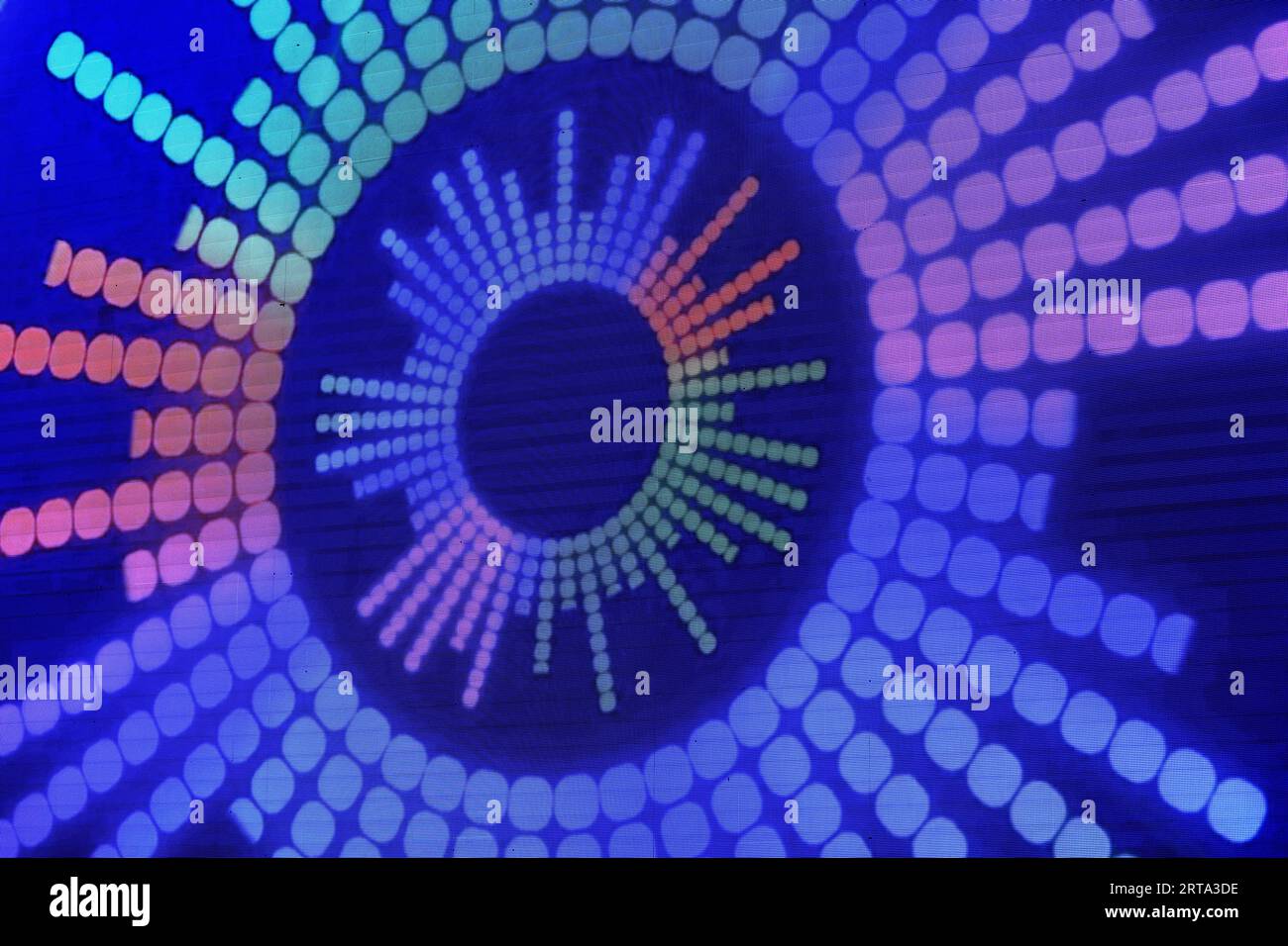 radial pattern on the electronic screen Stock Photo - Alamy