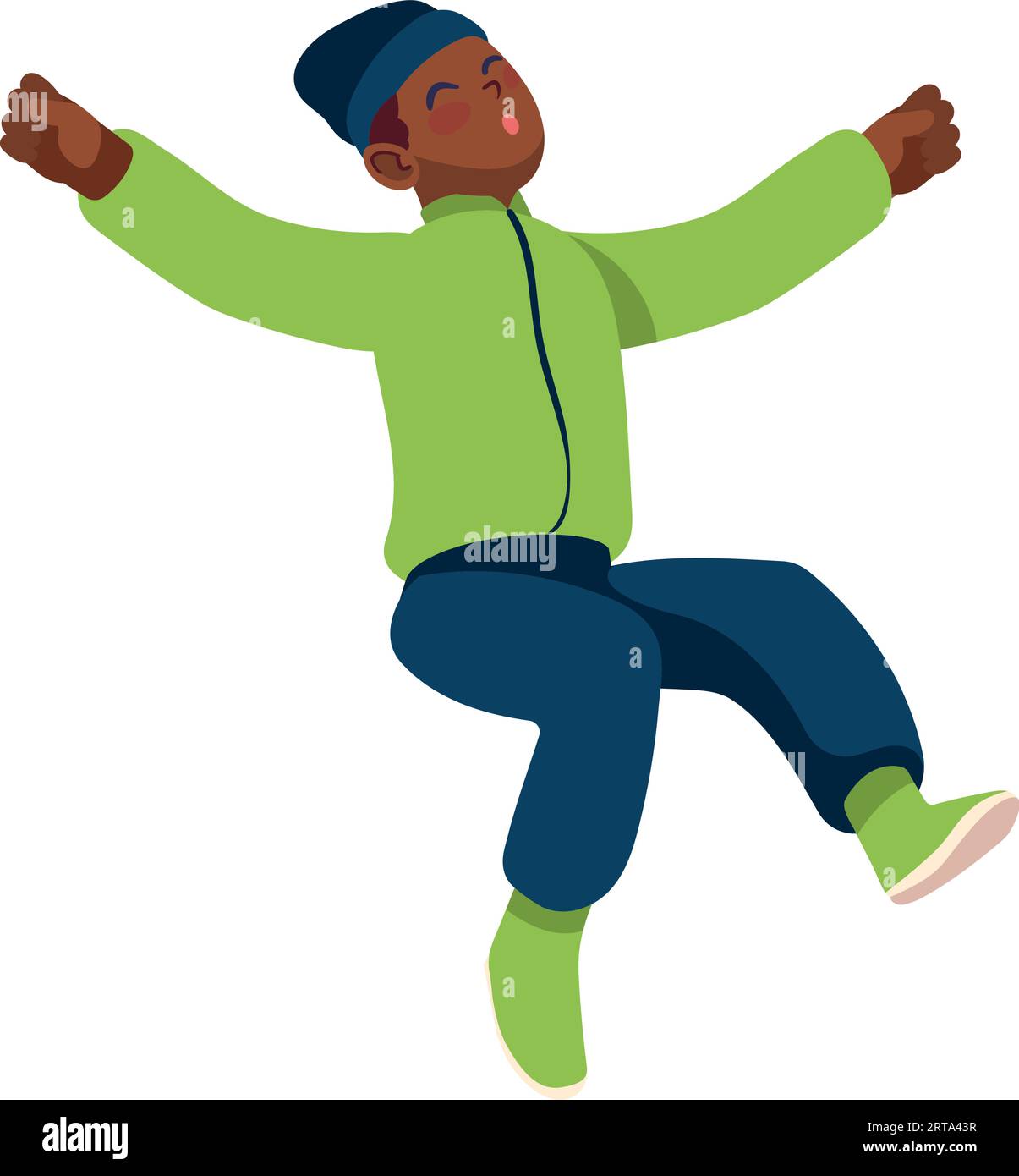 Jumping young man party Stock Vector Images - Alamy