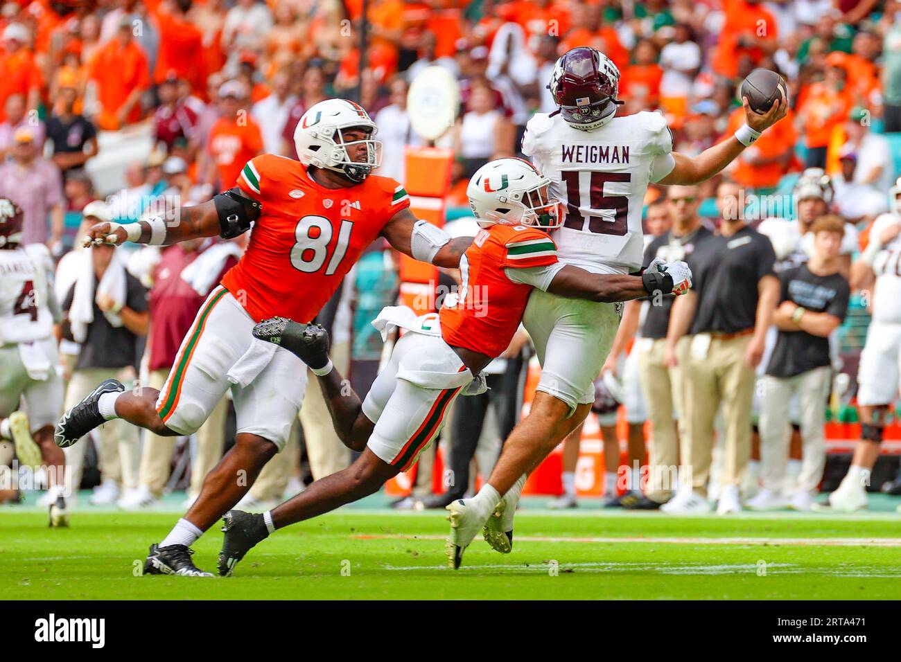 Miami Hurricanes 48 v Texas A&M 33,NCAA, Sept 9th, 2023,Hard Rock ...
