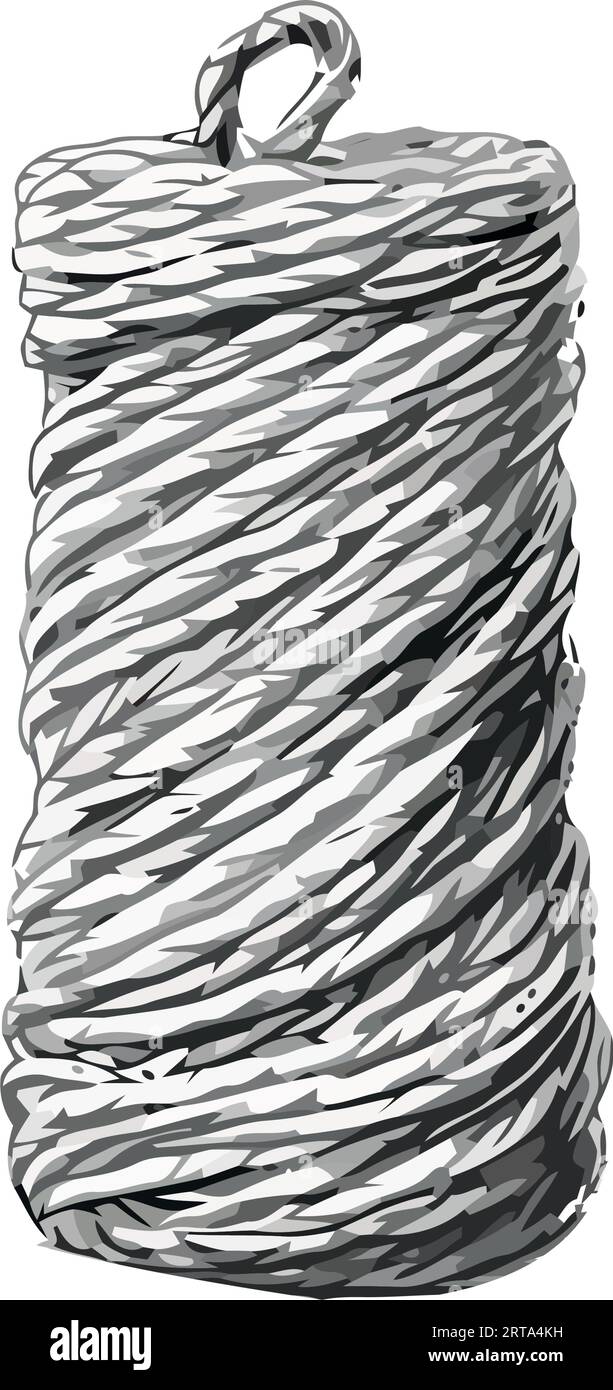 Twisted fiber spool fastening shipping equipment connection Stock ...