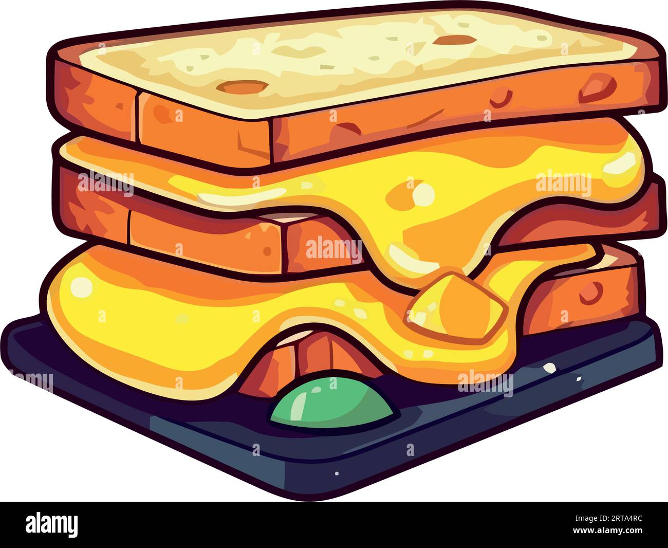 Stack grilled cheese sandwich Stock Vector Images - Alamy