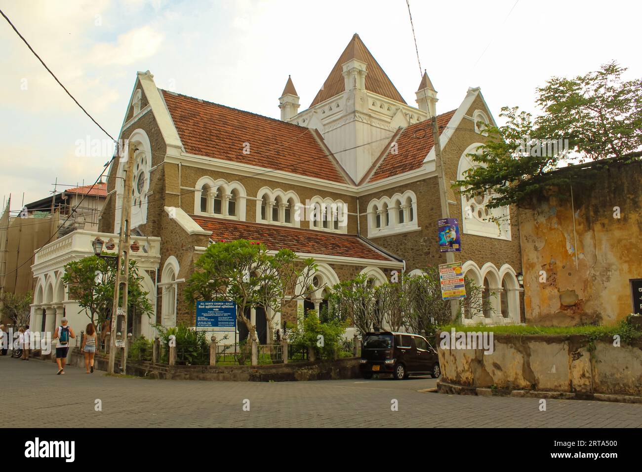 Anglican All Saints' Church is located in Galle Fort, Sri Lanka. Close ...