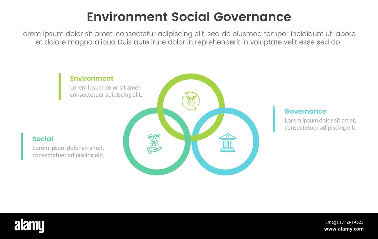 esg environmental social and governance infographic 3 point stage ...