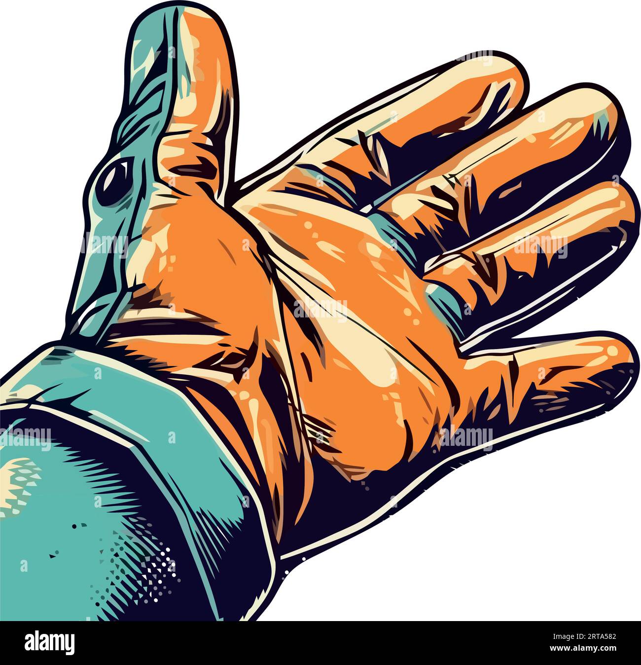 Hand worker in glove Stock Vector Images - Alamy