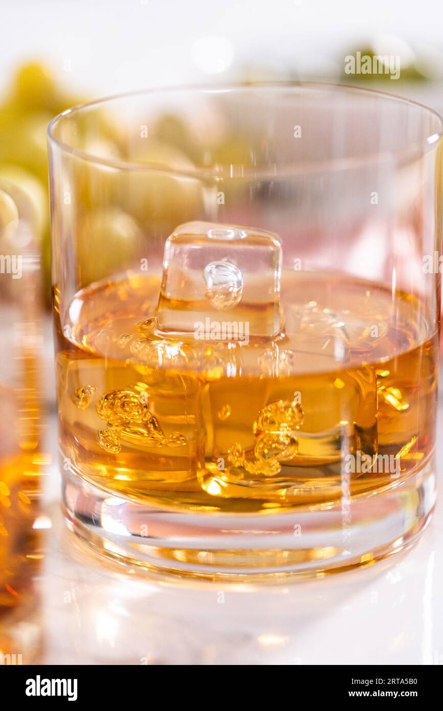Scotch on the rocks Stock Photo - Alamy