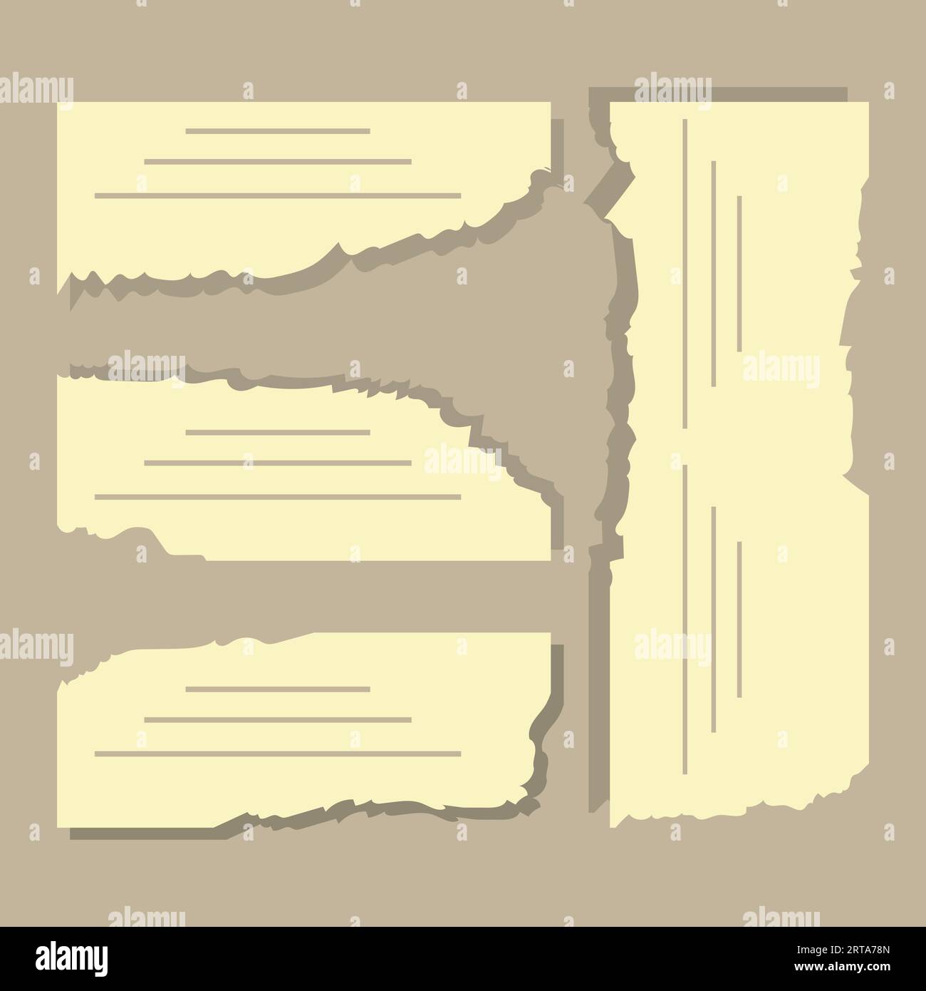 Cardboard ripped edges Stock Vector Images - Alamy