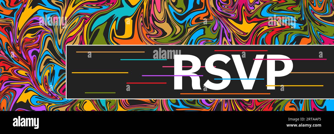 RSVP Dark Colorful Graffiti Background Text Left Box Stock Photo - Alamy