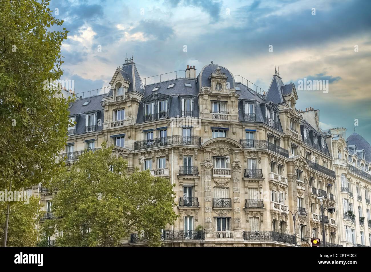 Paris, ancient building rue de Lyon, typical facades and windows Stock ...