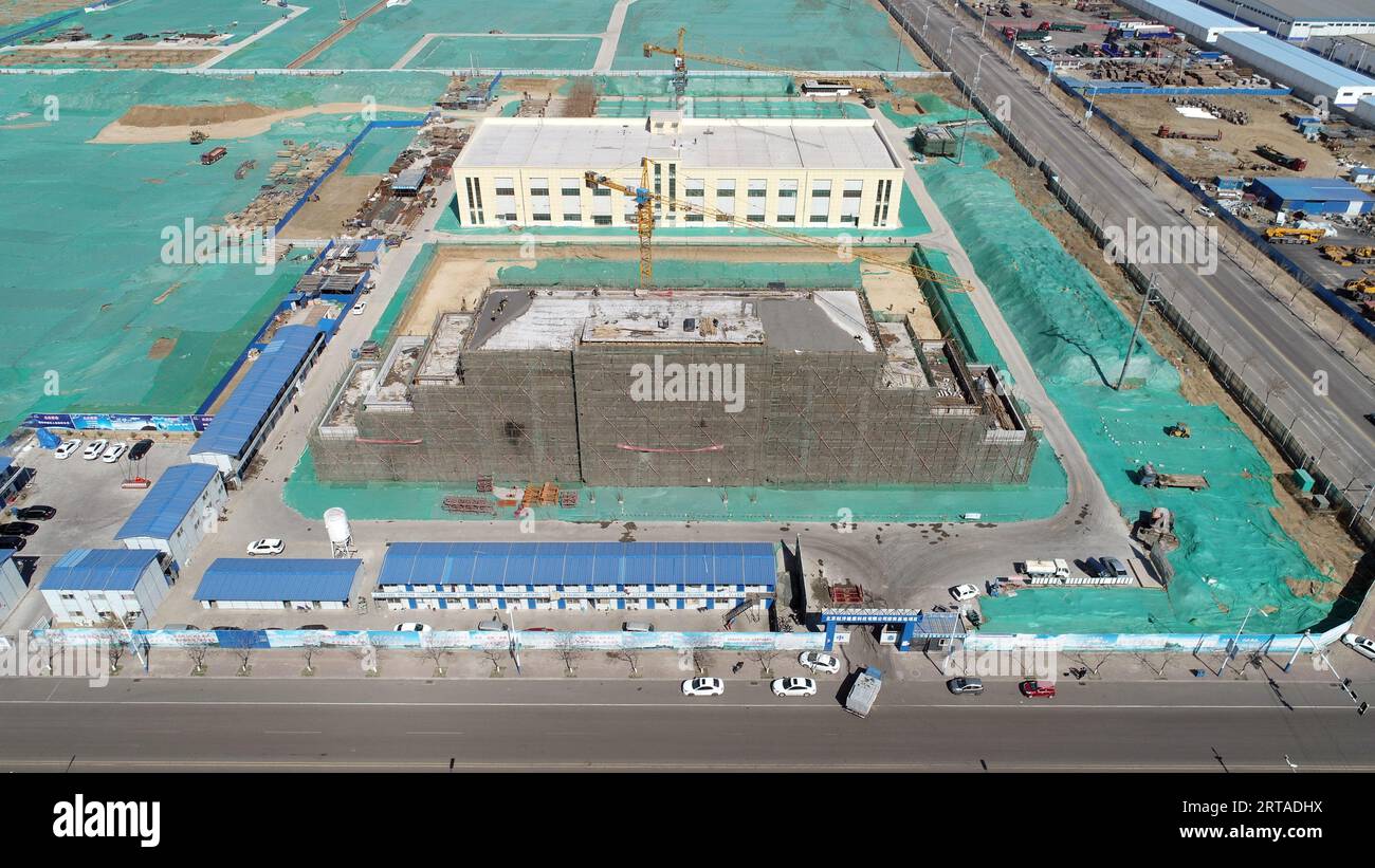 Unfinished construction site, aerial photography Stock Photo - Alamy