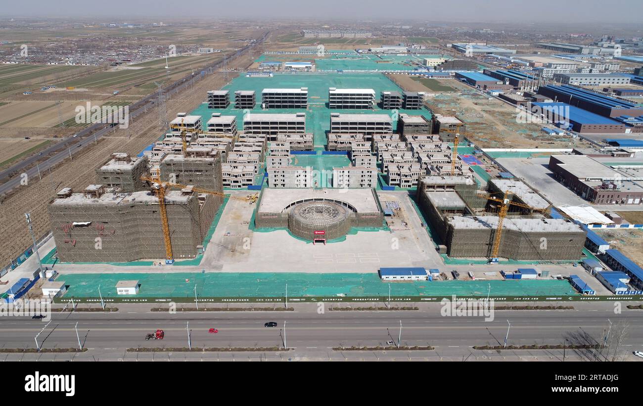 Unfinished construction site, aerial photography Stock Photo - Alamy