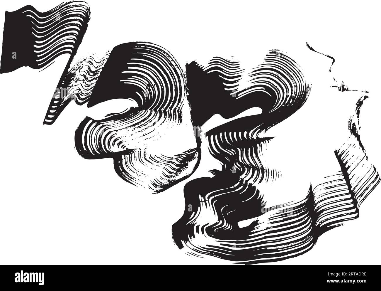 Dry Brush Wave Broad Stroke Element Stock Vector Image & Art - Alamy