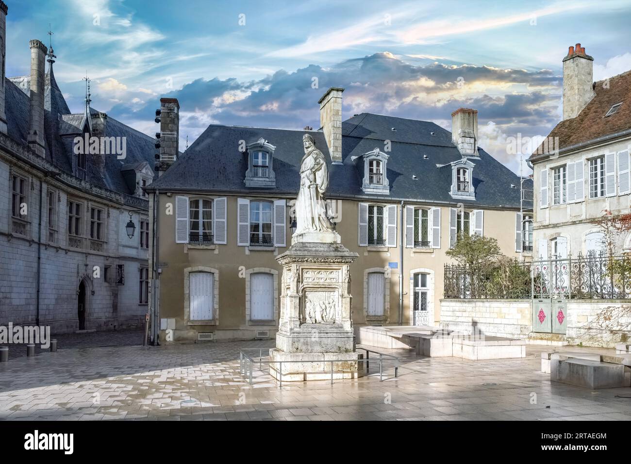 Bourges, medieval city in France, old buildings in the center Stock ...