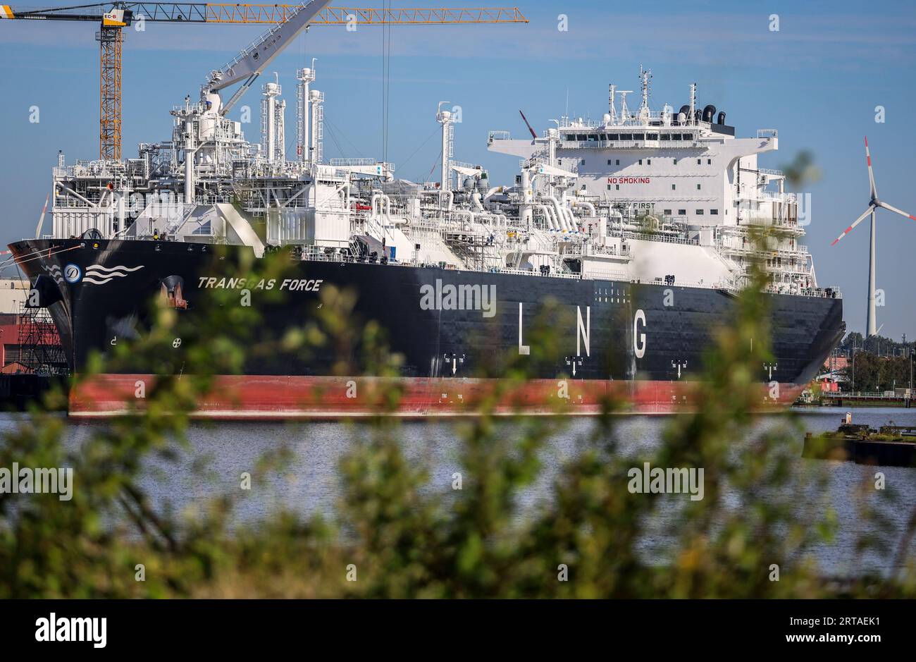 Bremerhaven, Germany. 05th Sep, 2023. The LNG terminal vessel Transgas ...