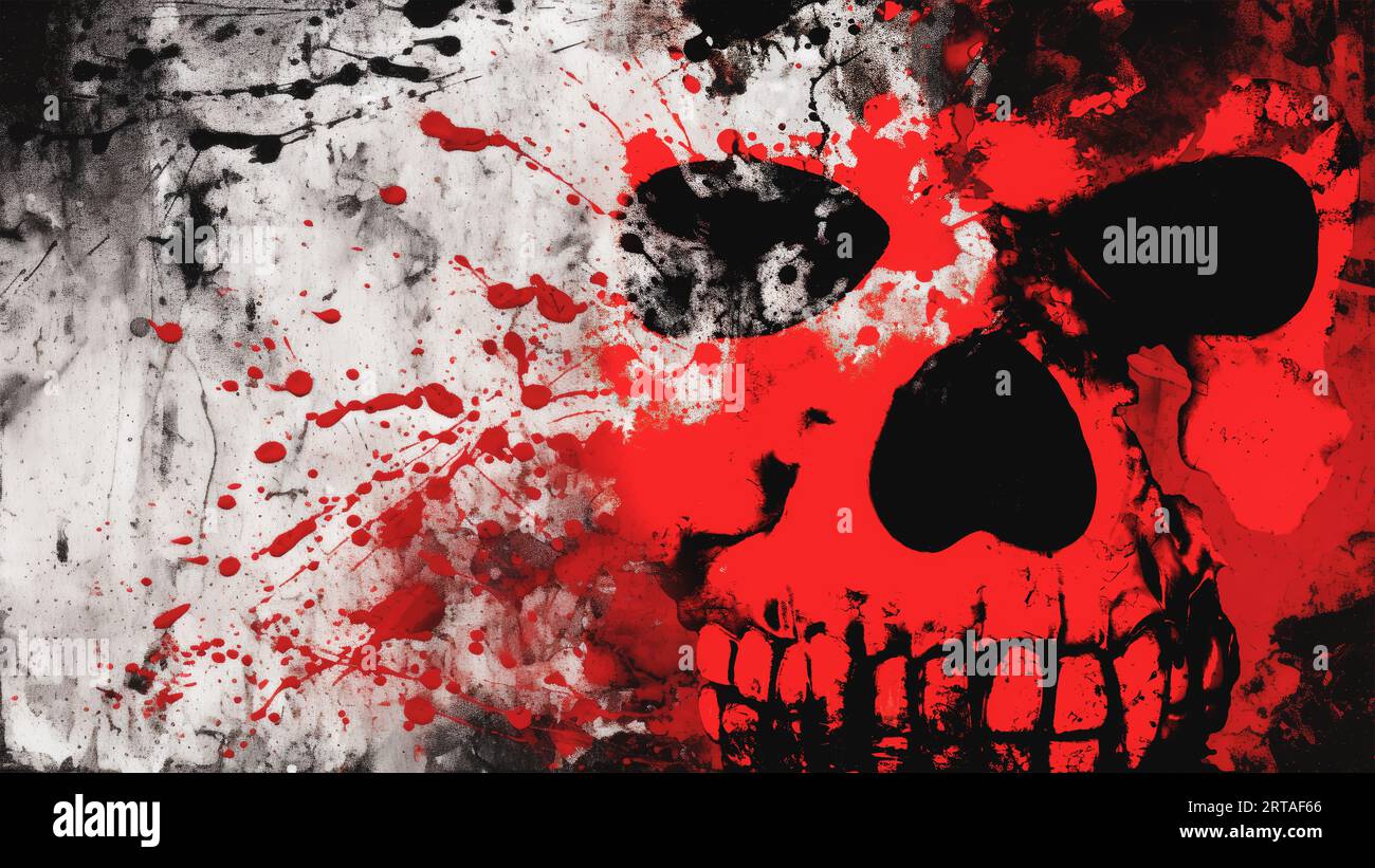 Skull covered with blood hi-res stock photography and images - Alamy