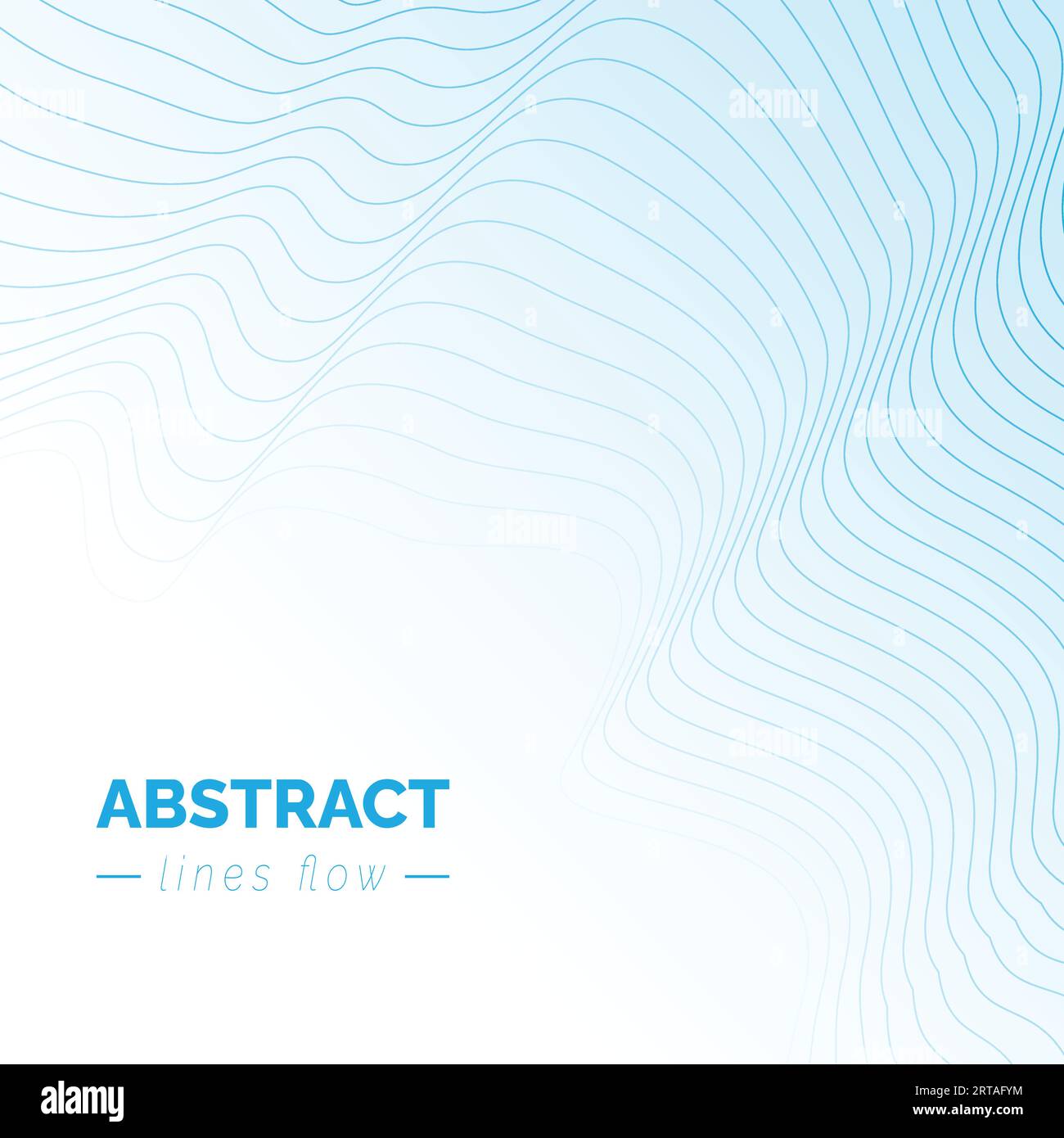 Abstract flow blue wavy lines background, modern moving lines design ...