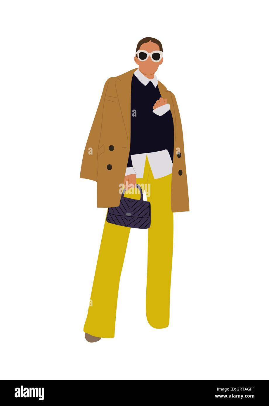 Modern business woman standing vector on white Stock Vector Image & Art ...