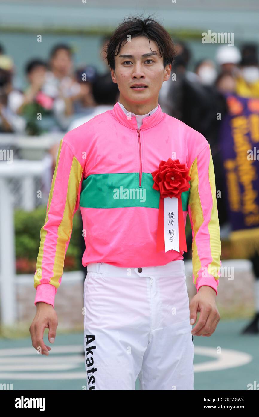 Jockey Akatsuki Tomita won the Sankei Sho Centaur Stakes at Hanshin Racecourse in Hyogo, Japan ...