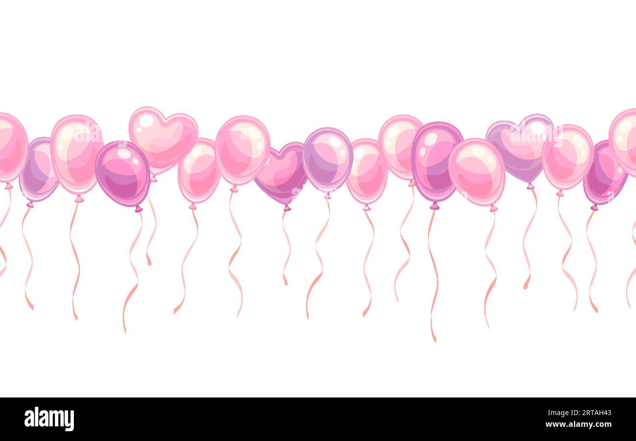 Balloon border hi-res stock photography and images - Alamy