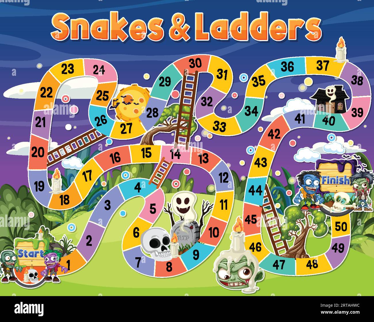 Snakes and ladders theme Stock Vector Images - Alamy