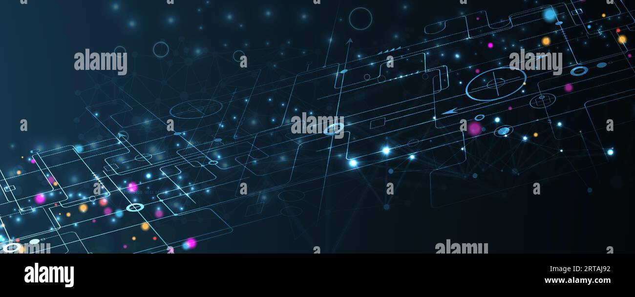 Technology abstract futuristic science background for internet business ...