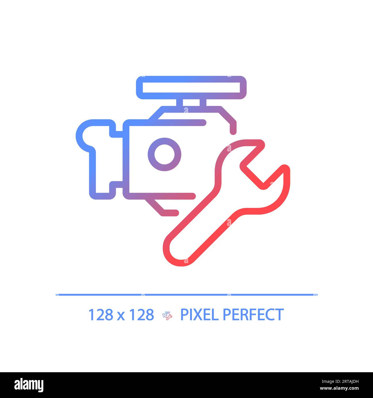 2D thin linear gradient car engine repair icon Stock Vector Image & Art - Alamy