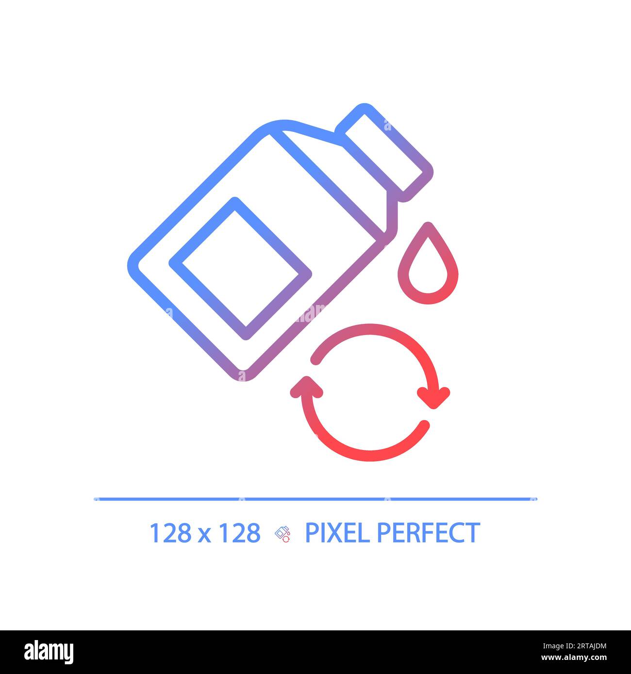 2D thin linear gradient car engine oil icon Stock Vector Image & Art ...