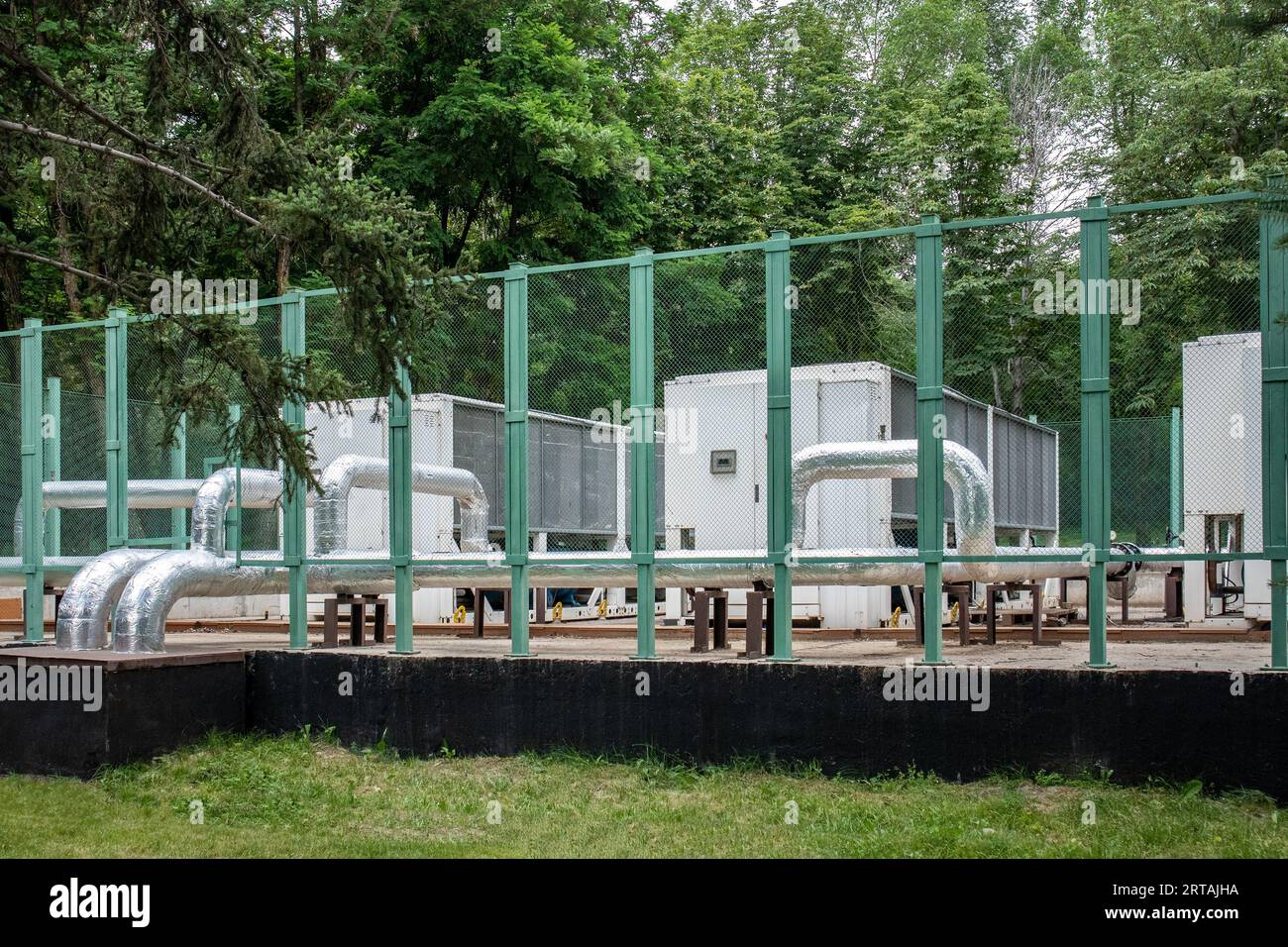 Industrial air ventilation system outdoor, away from the building to ...