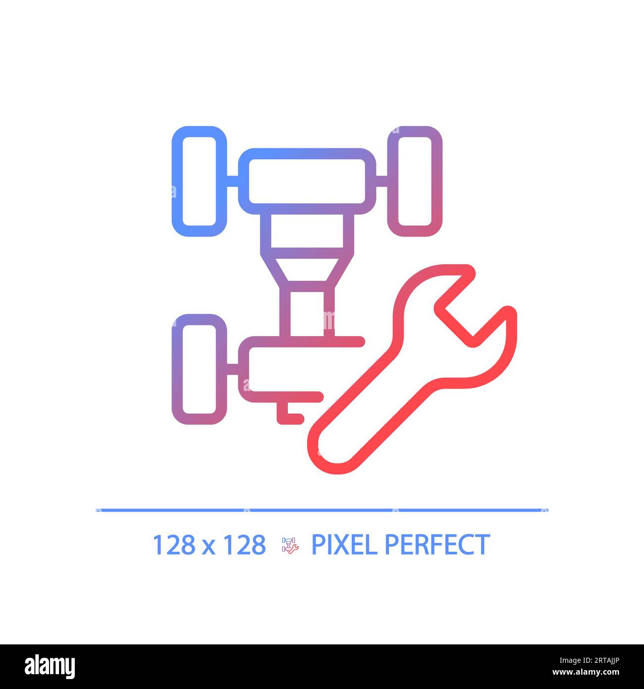 2D thin linear gradient car chassis repair icon Stock Vector Image & Art - Alamy