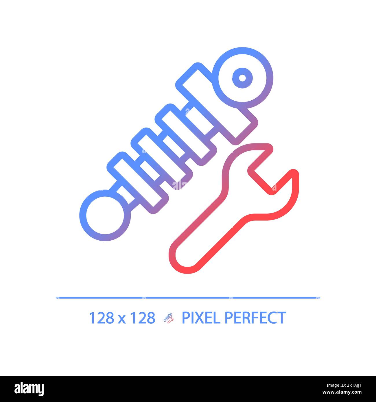 2D thin linear gradient car suspension icon Stock Vector Image & Art - Alamy