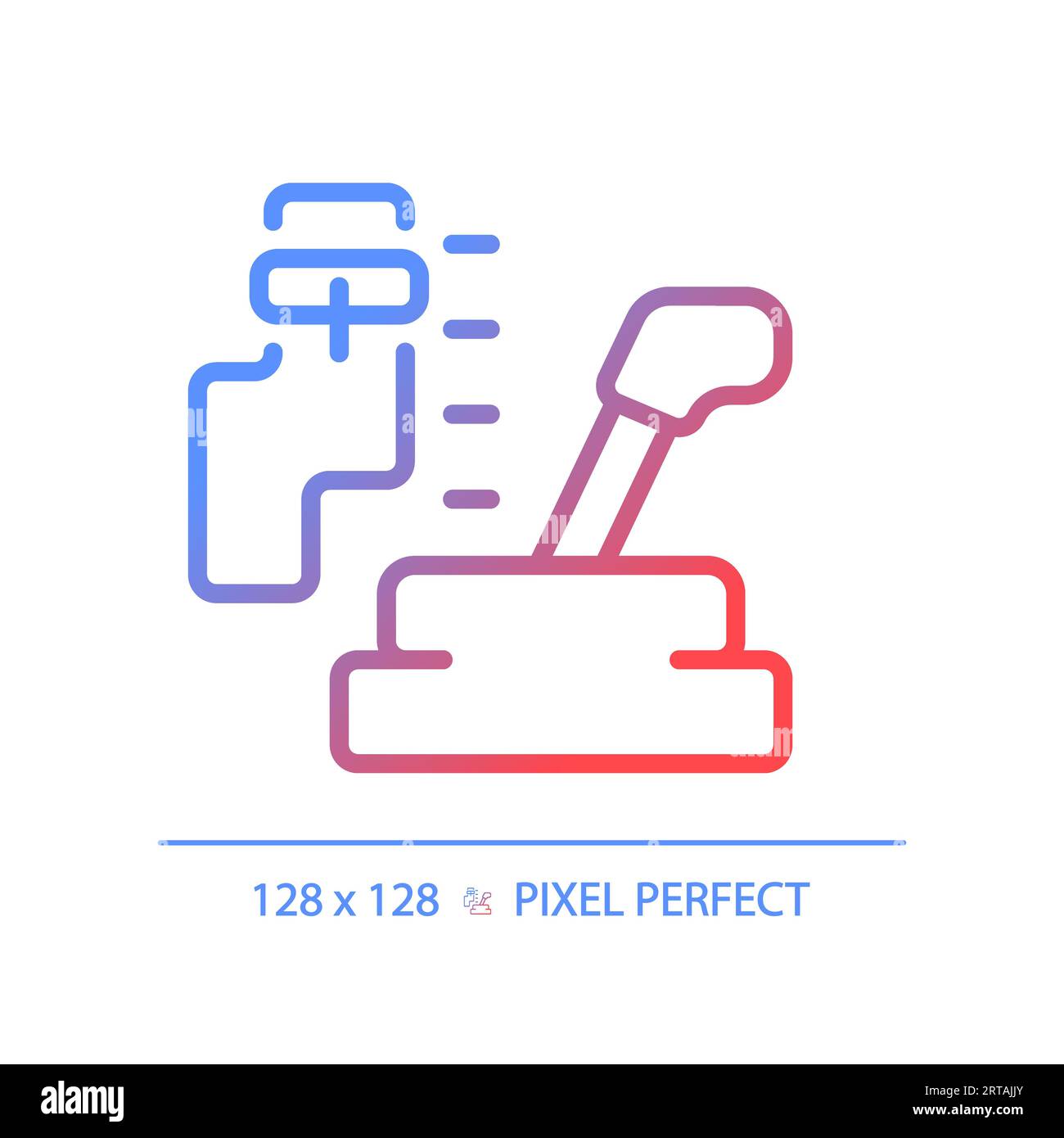 2D thin linear gradient car gear box icon Stock Vector Image & Art - Alamy