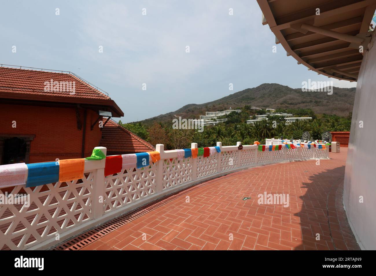 Sanya City, China - April 2, 2019: Religious architectural landscape in ...