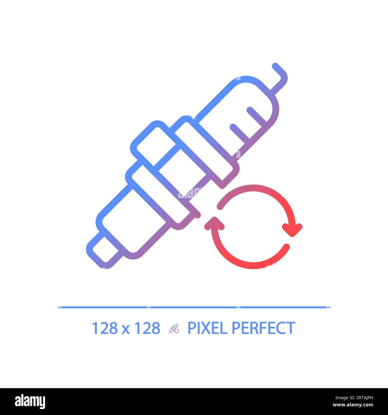 2D thin linear gradient car spark plug icon Stock Vector Image & Art - Alamy