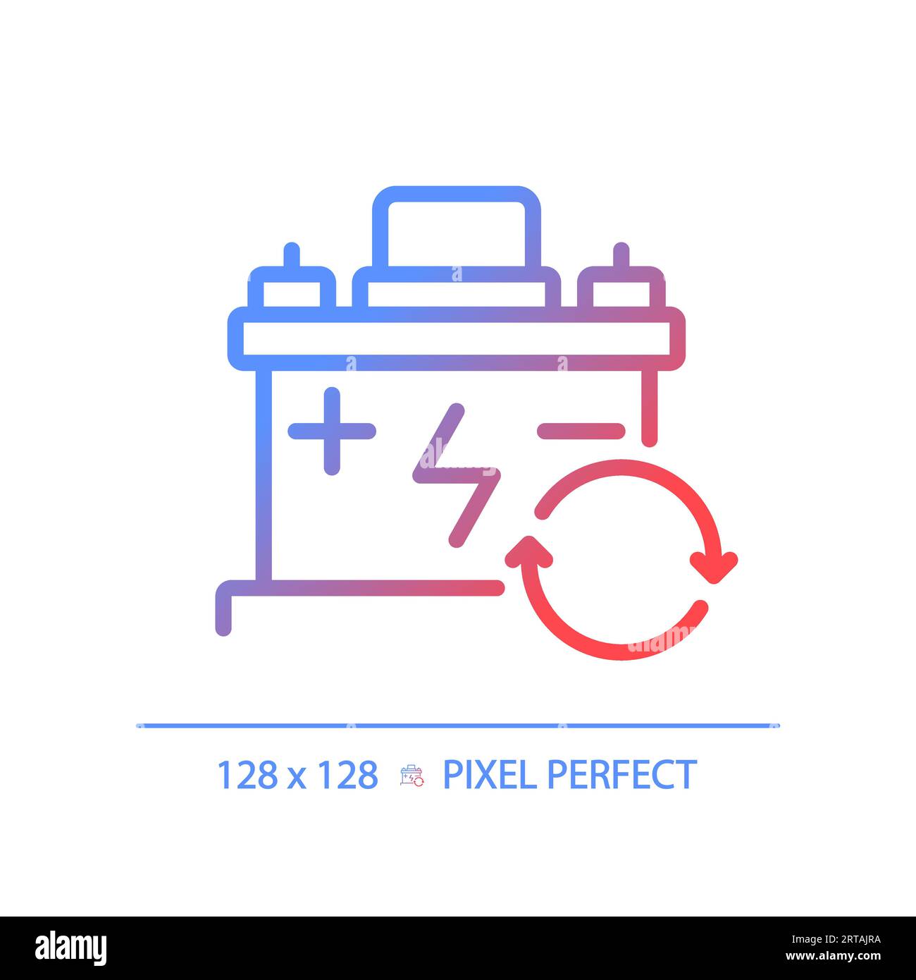 2D thin linear gradient car battery icon Stock Vector Image & Art - Alamy